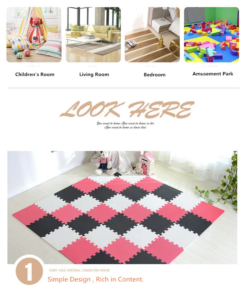 1PC 30X30cm Child Carpet EVA Foam Baby Play Mat Puzzles Alfombra ...