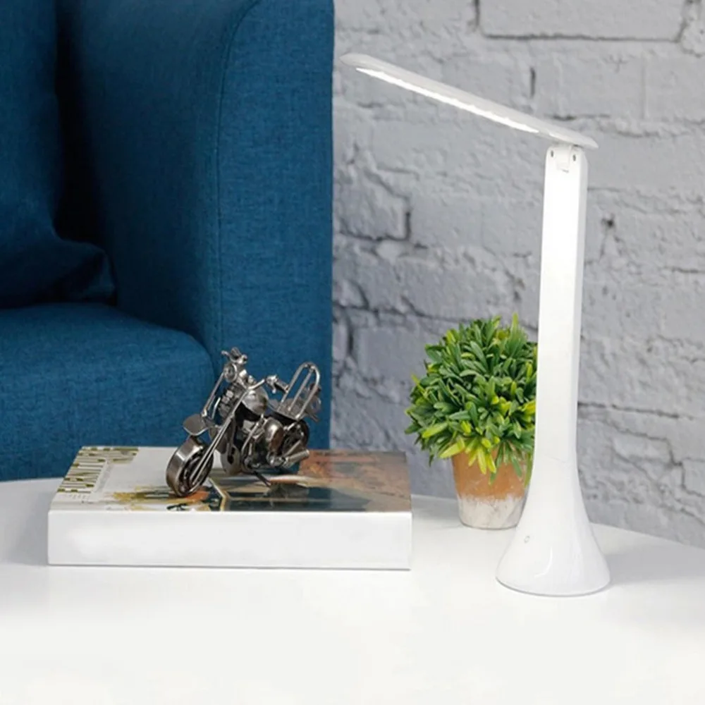 USB Rechargeable Foldable LED Desk Table Lamp Touch Sensor Light ...
