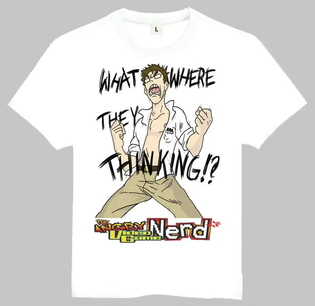 The Angry Video Game Nerd T Shirt Fashion Short Sleeve White Color ...