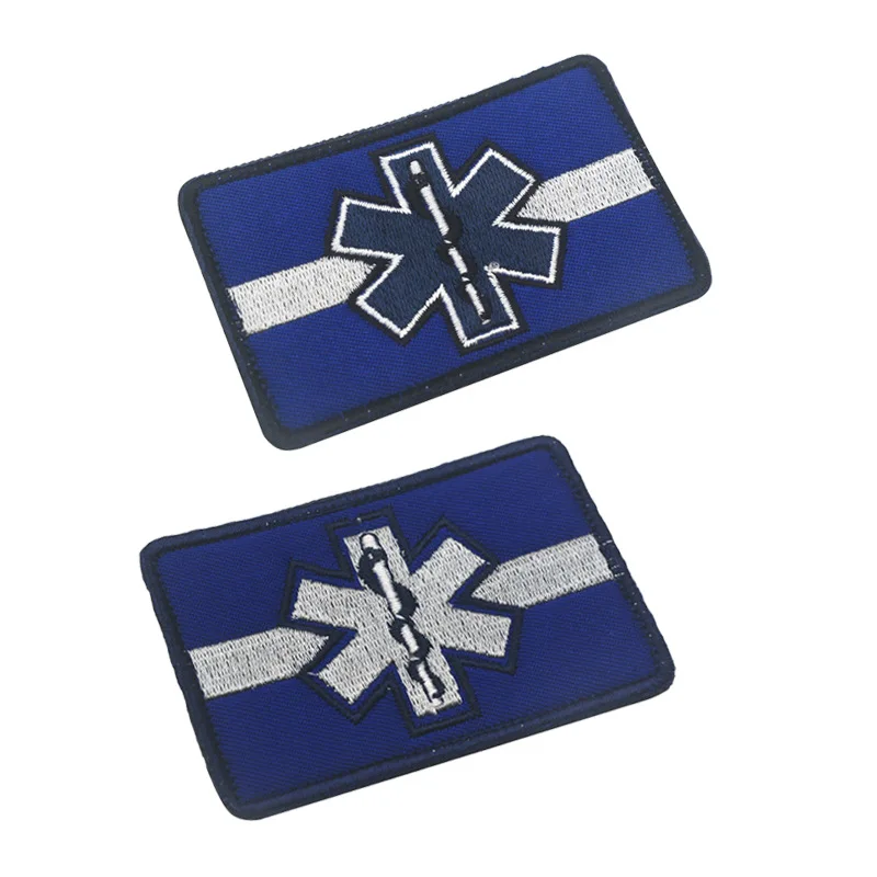 the-star-of-life-patch-embroidery-medical-rescue-tactical-badge-hook ...