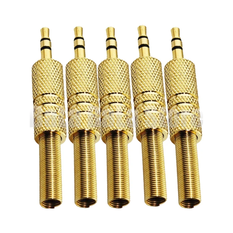 10PCS gold plated 3.5mm Stereo plug RCA Audio Connector audio plug 3 ...