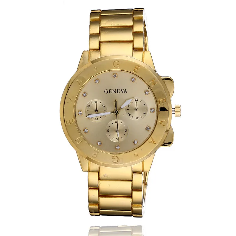 2018 New Fashion Brand Geneva Watch Men Luxury Stainless Steel Crystal ...