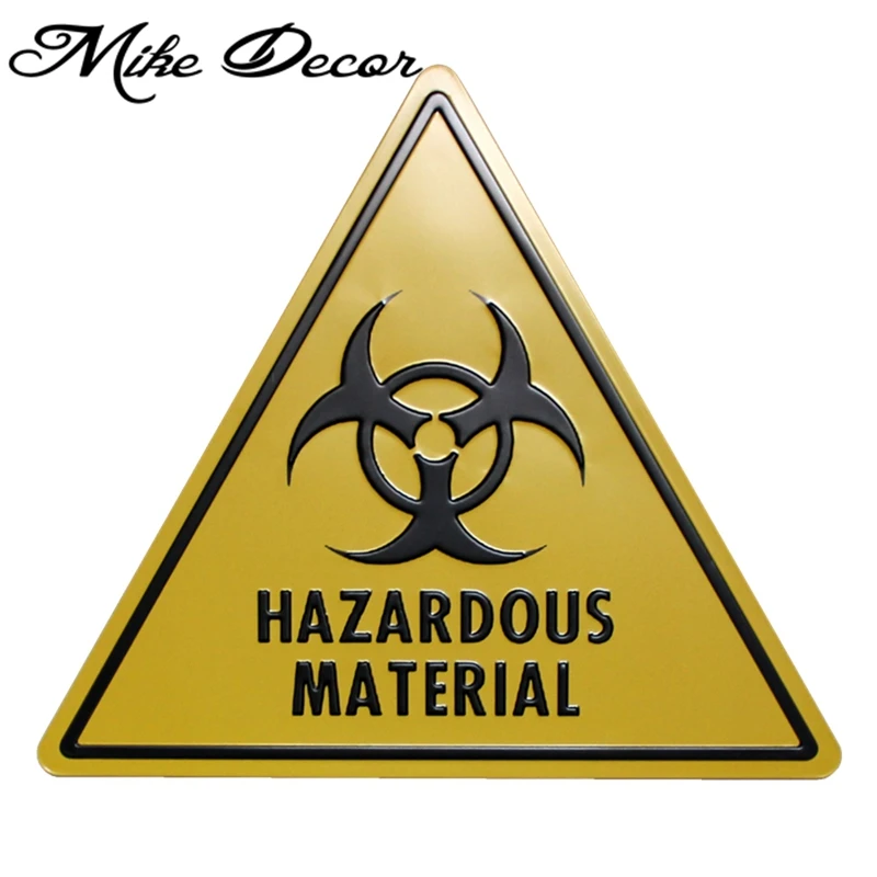 Mike-Decor-HAZARDOUS-MATERIAL-Factory-Painting-Triangle-Plaque-Public ...