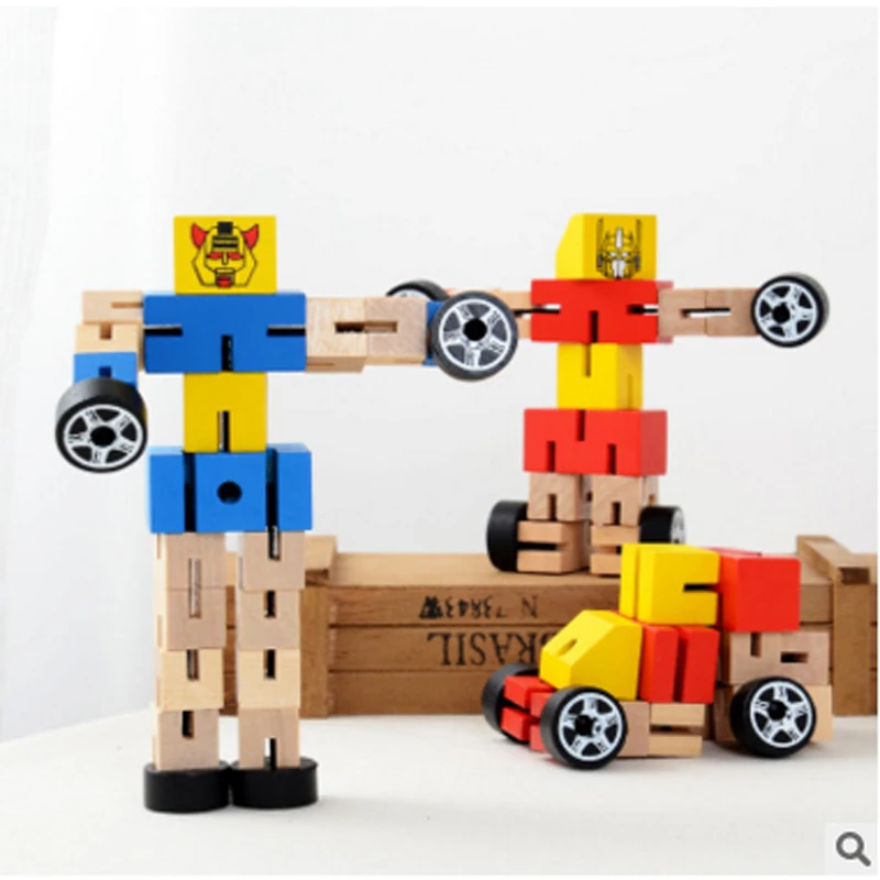 5pcs-lot-Wooden-Variety-robots-DIY-Assembled-Toys-Children-Early ...