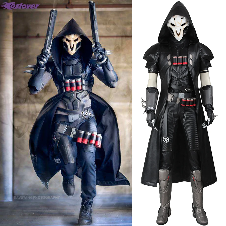 Reaper Coslover Gabriel Reyes Cosplay Jogo OW para homens Quadrinhos ...