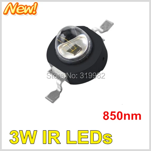 500pcs/lot Led Ir Diode 3w 850nm Red Storm Far Emitter Diode Chip Beads ...
