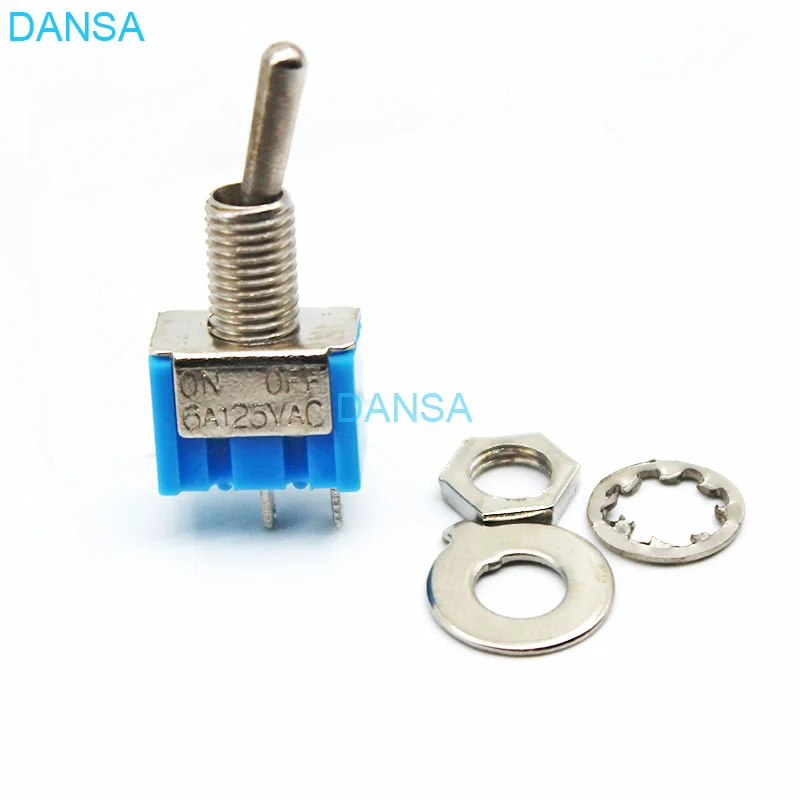 10pcs/lot Mts101 Blue Toggle Toggle Switch 2 Pins 2 Position On-off 6a ...