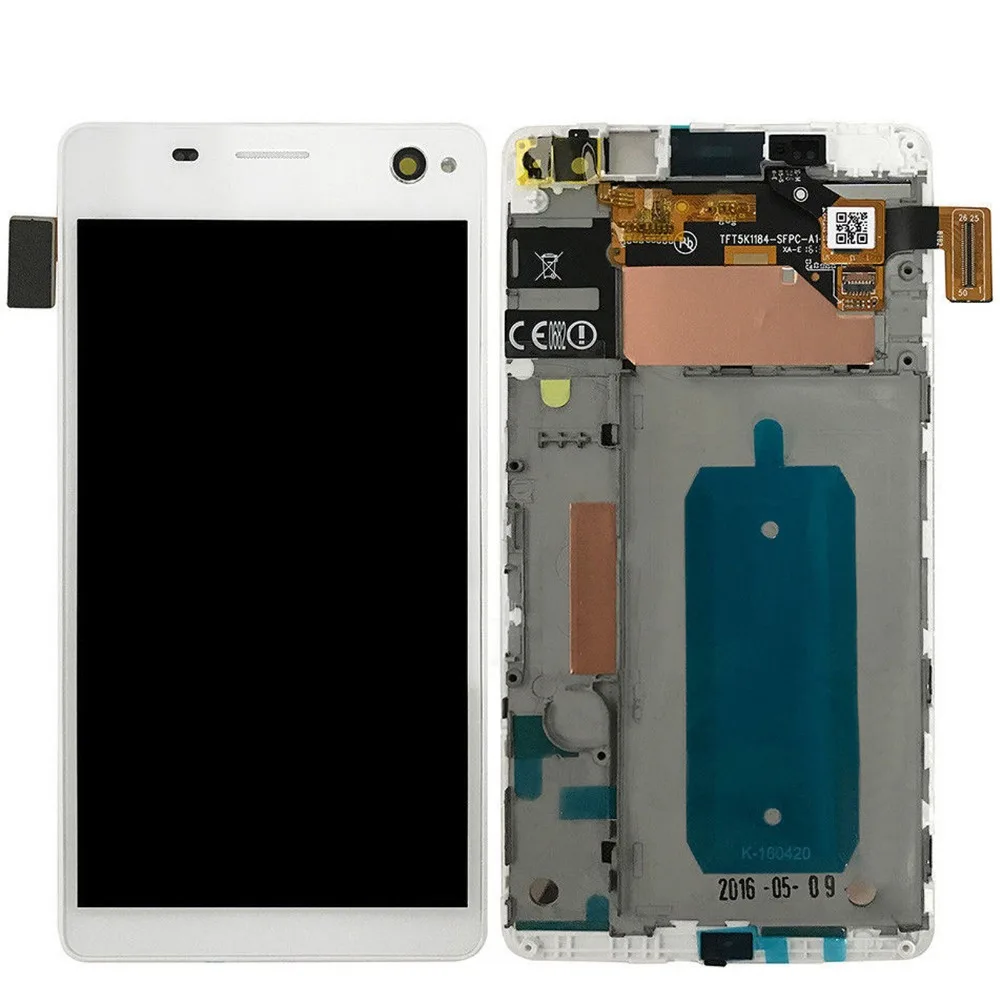 Tela touch de vidro com sensor + moldura, para sony xperia c4 e5303 e5306 e5333 e5343 e5353 ...