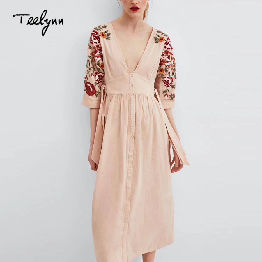 Buy Teelynn Boho Dress 2018 New Cotton Floral