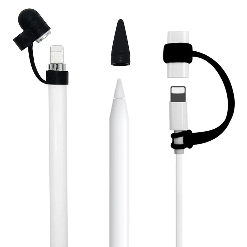 For Apple Pencil Cap Holder Nib Cover Cable Adapter Tether For IPad