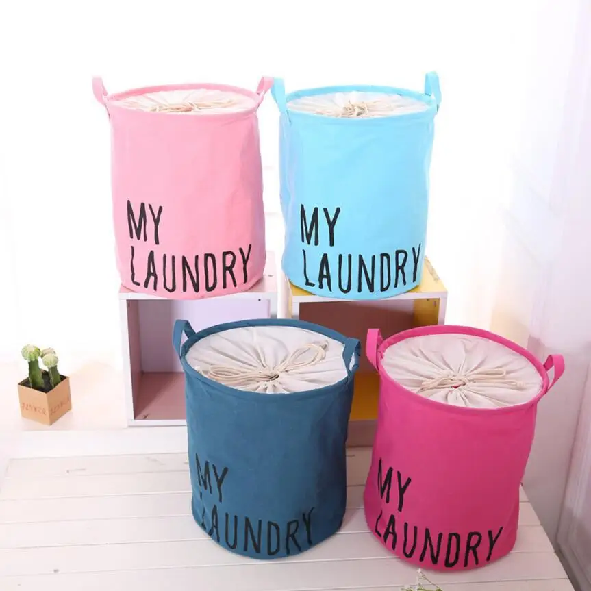 New Multicolor My Luandry Laundry Hamper Cloth Storage Baskets Home ...