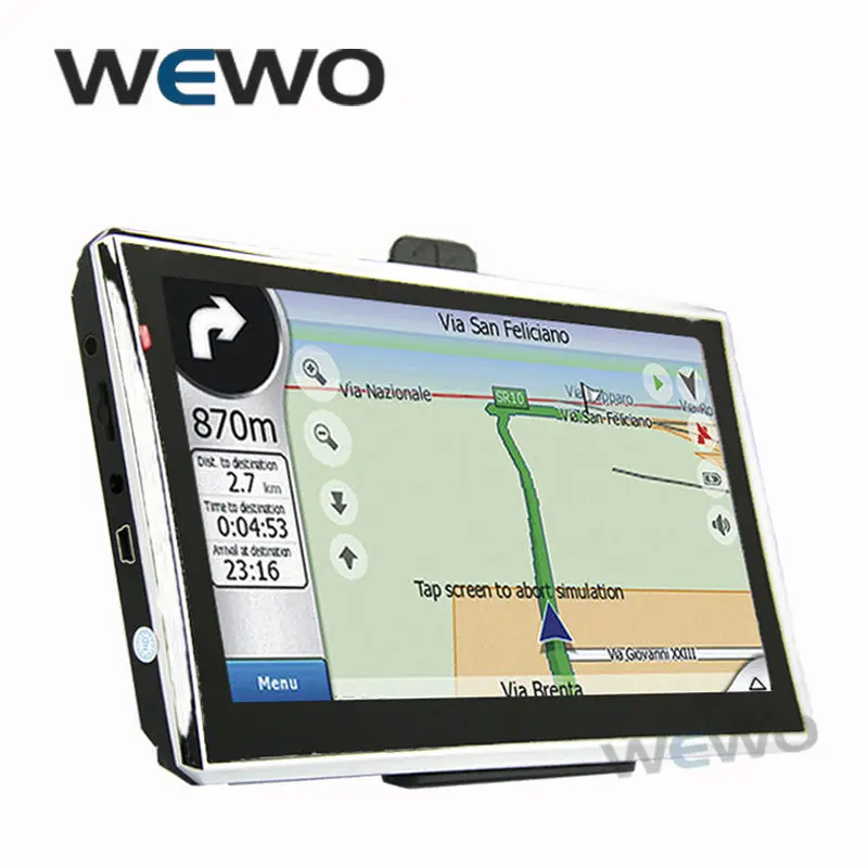 Nouveau 7 pouce GPS Navigation FM 4 GB/128 M DDR/800 MHZ Carte Mise À ...
