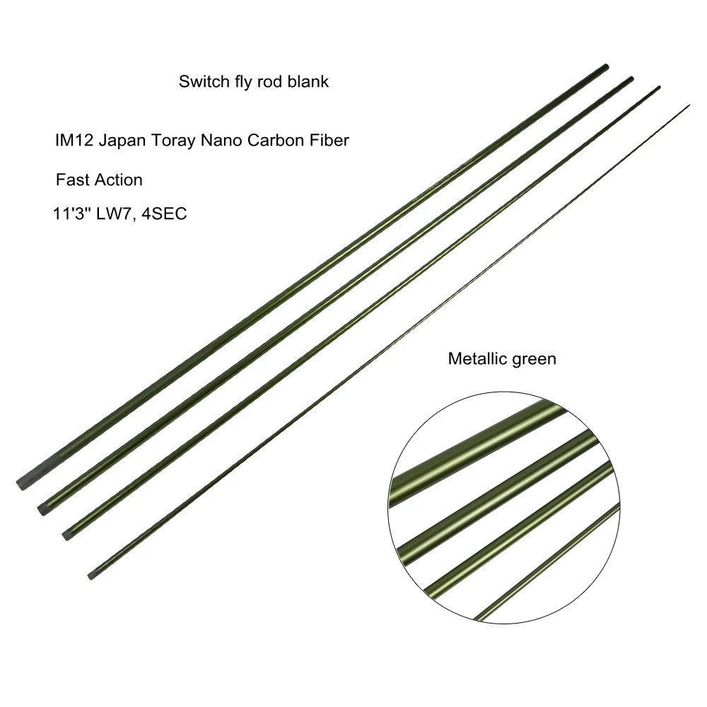 Aventik 11'3'' Lw7 Im12 Nano Carbon Fiber Switch Fly Fishing Rod Blanks ...