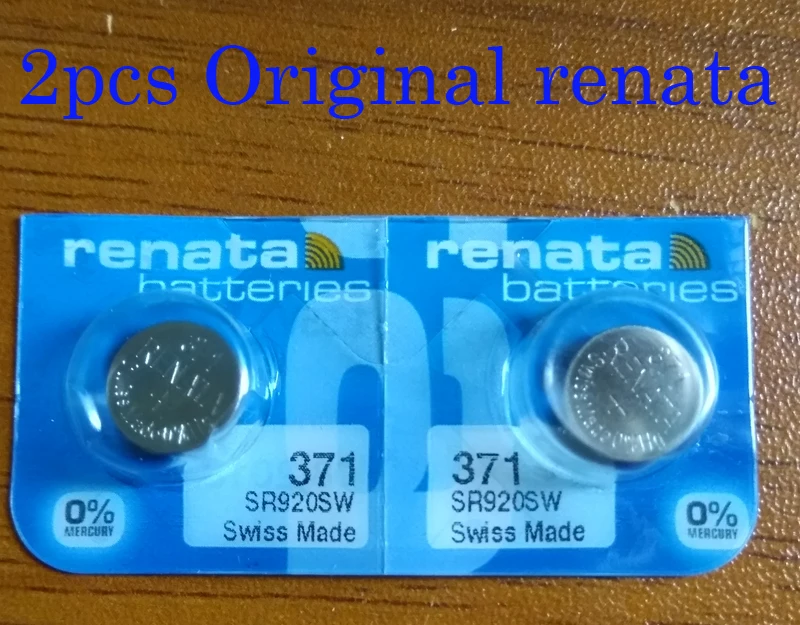 2pc renata Silver Oxide Watch Battery 371 SR920SW 920 1.55V 100% ...