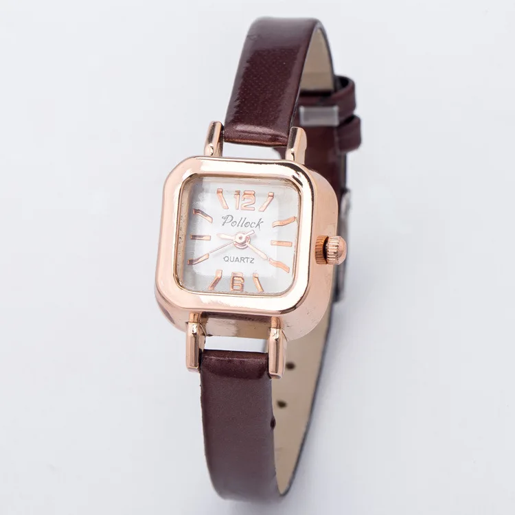 New Vintage leather square dial watches women fashion dress watch ...