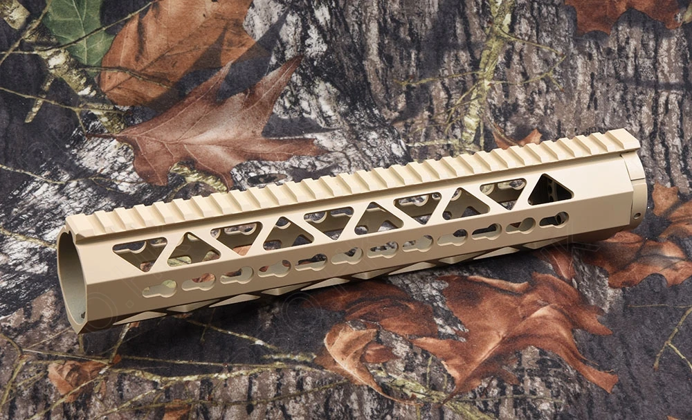 Ar 15 Free Floating Keymod Picatinny Rail Handguard Tan Aluminum for 12 ...