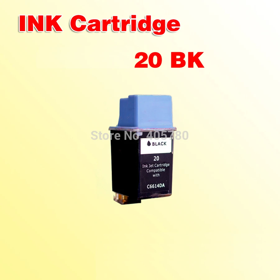 1x 20bk Black Ink Cartridge For Hp20 C6614d Deskjet 610c 610cl 612c ...