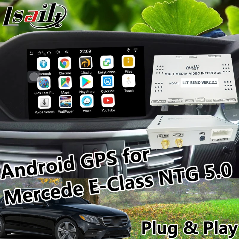 Android 6.0 GPS Navigator Video Interface for 2015 2018 Mercedes E ...