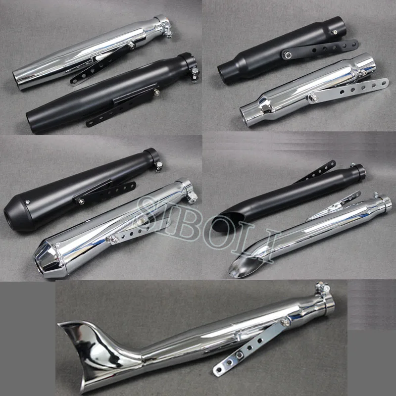 Universal Motorrad Vintage Auspuff Antiqued Mode Galvanik Farbe Rohr ...