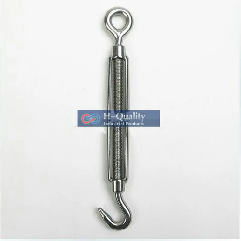 M10 Us Type Stainless Steel Wire Rope 304 Turnbuckles With Eye And Hook ...