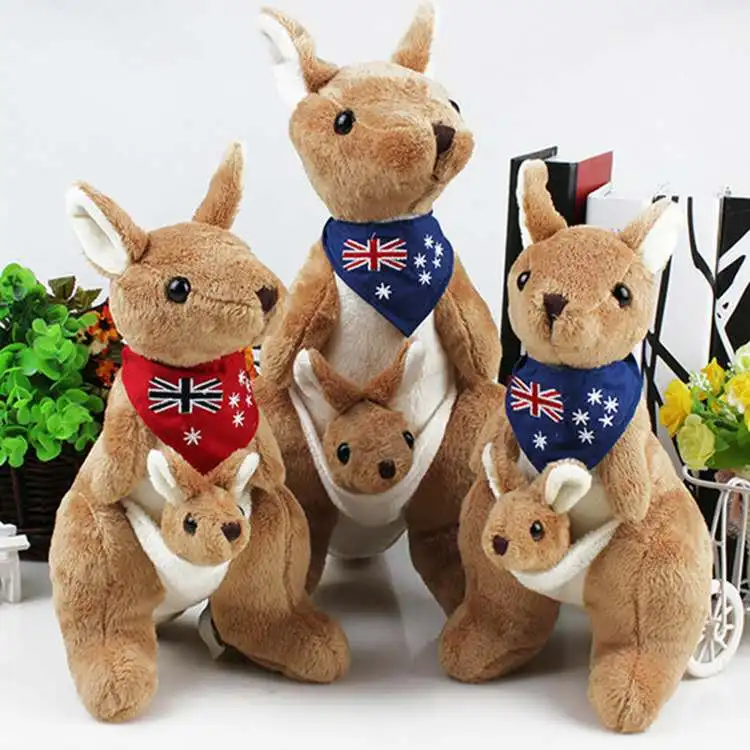 25cm Peradix Cute Kangaroo with Baby Roo Mother&Baby Stuffed Animals ...