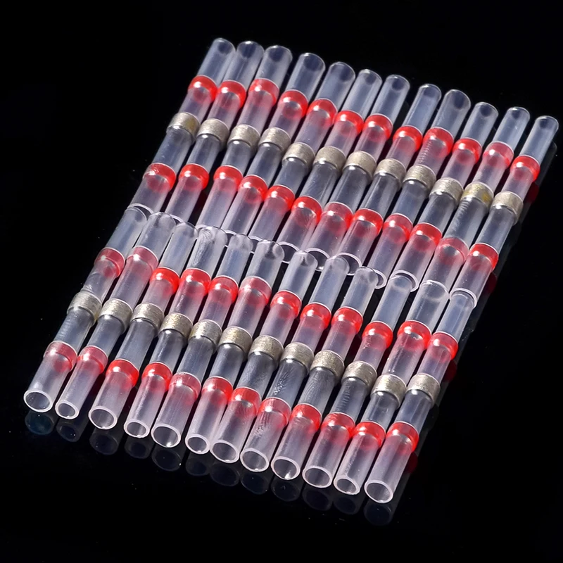 100PCS Soldering Sleeve Terminals 3 Sizes Heat Shrink Butt Connectors ...