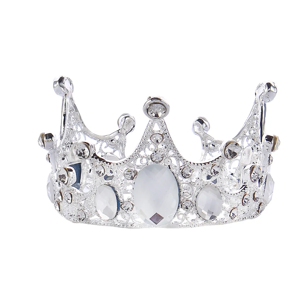IFUMUD 금 Silver Mini Crown 석 Small 티아라 Korea 신부 Princess Crown Children ...