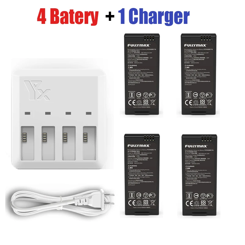DJI Tello Battery + 4in1 Quick Multi Charging Hub for DJI TELLO Drone ...