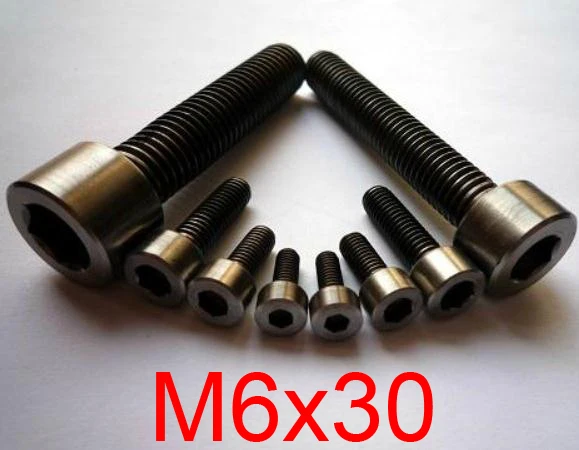 Free-Shipping-50pcs-lot-M6x30-M6-Thread-Diameter-30mm-Length-Ti-screw ...