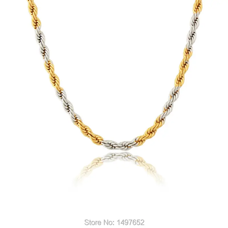 Adixyn-Two-Tone-Mens-Womens-Necklace-Gold-Color-Rope-Chain-Jewelry ...