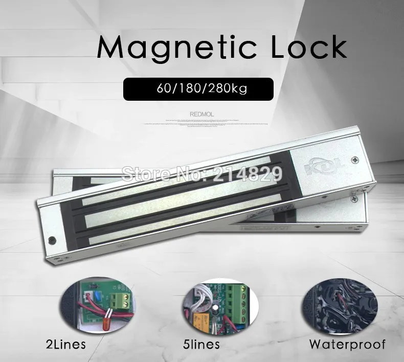 Waterproof-280KG-600lbs-12V-Access-Control-Electric-Magnetic-Door-Lock ...