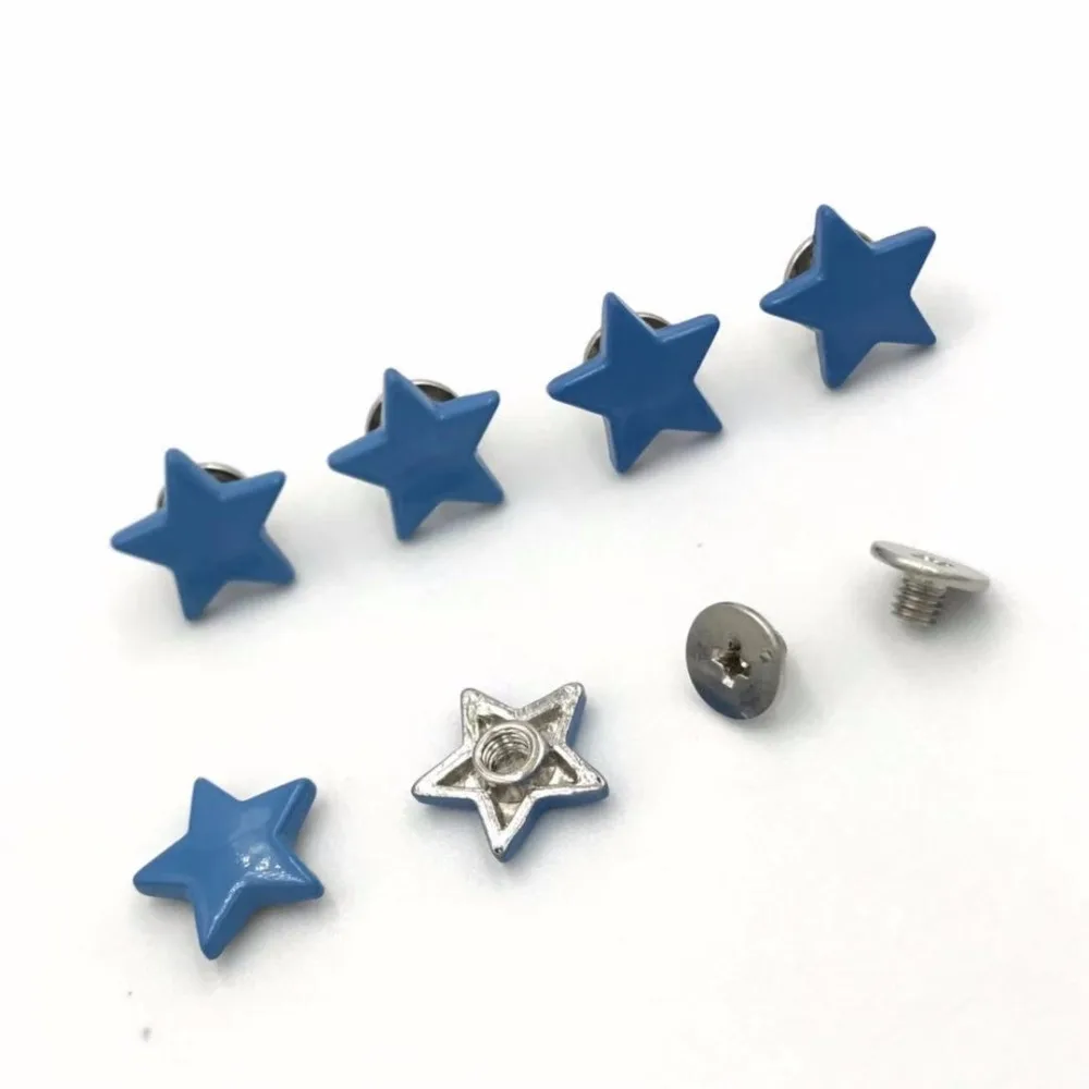 RIVET,black-12mm--Rivets à vis en étoile colorés de 12cm, 20 pièces ...