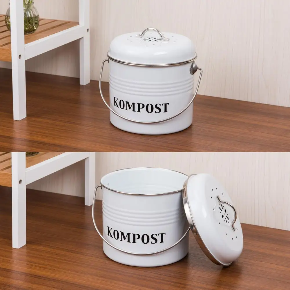 Кухня компост Бин 5л органический домашний мусорный бак дыни листья ...