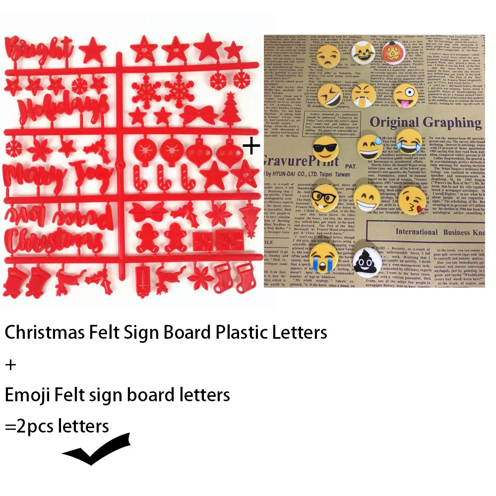 2pcs holiday letters of christms felt signs board letters for felt ...