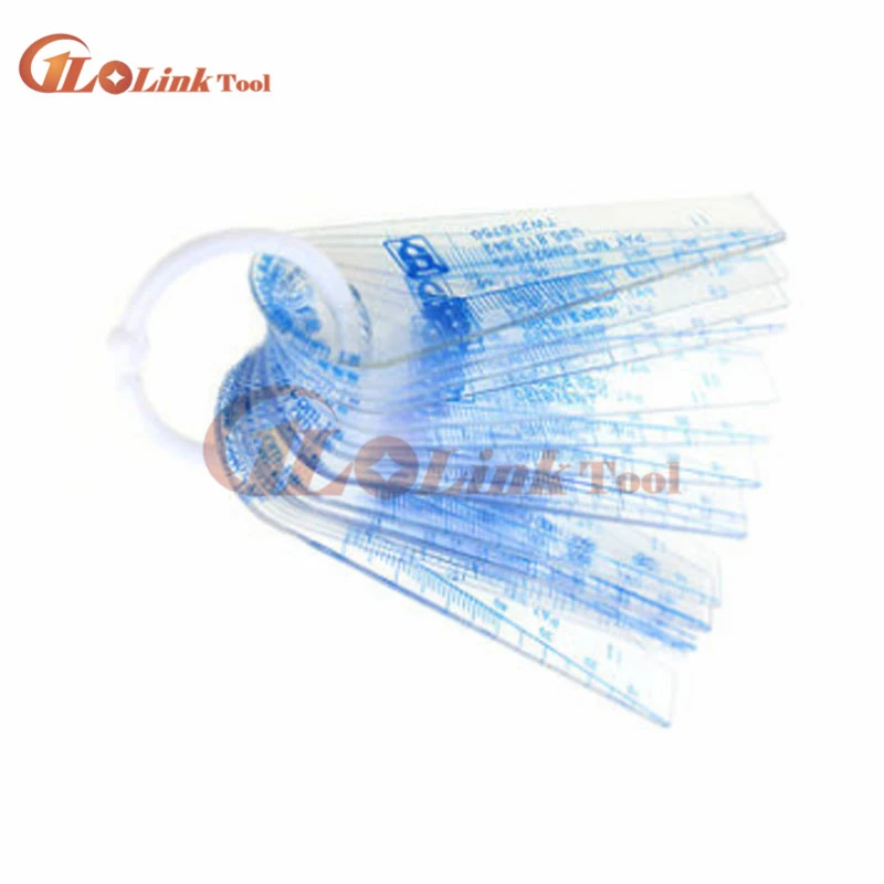 18 Sheet Plastic Feeler Gauge Feeler Plastic Plugs 0.05-1.5mm Thickness ...