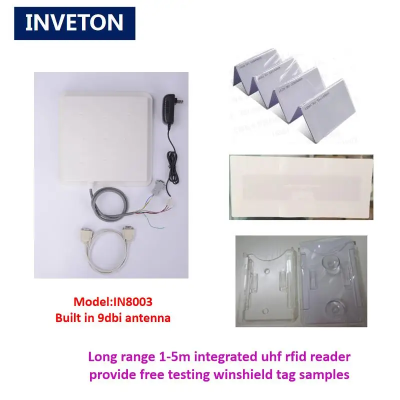 1 5meters RS232 Wiegand26 integrated circular polarization 8dbi uhf rfid reader long range ...