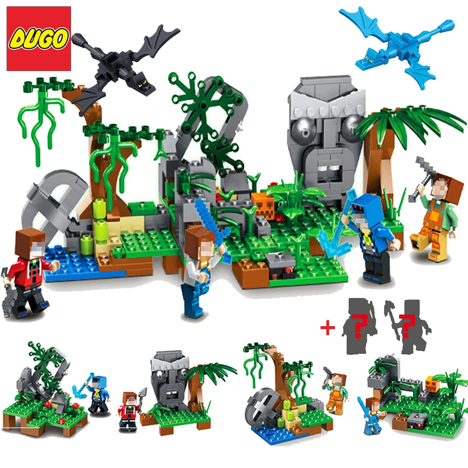 4in1 Minecrafted My World Dragon Figure Building Block Castle Blocks ...