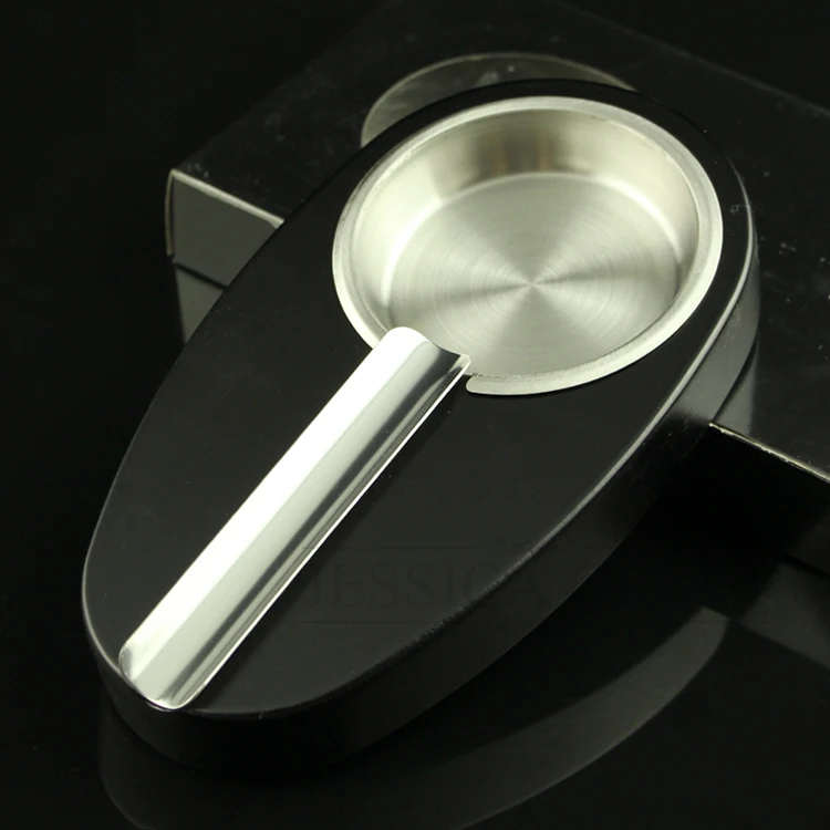 GALINER Wood Cigar Ashtray Stainless Steel Ashtrays Mini Pocket Ashtray ...