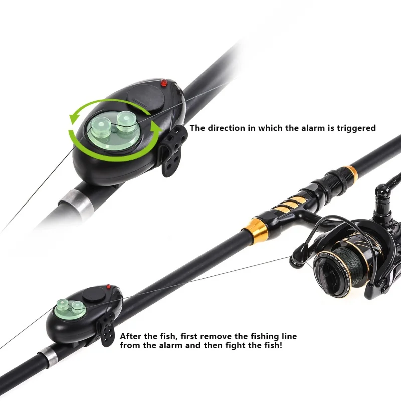 Booms Fishing Fish Bite Alarm Electronic Buzzer On Fishing Rod With ...