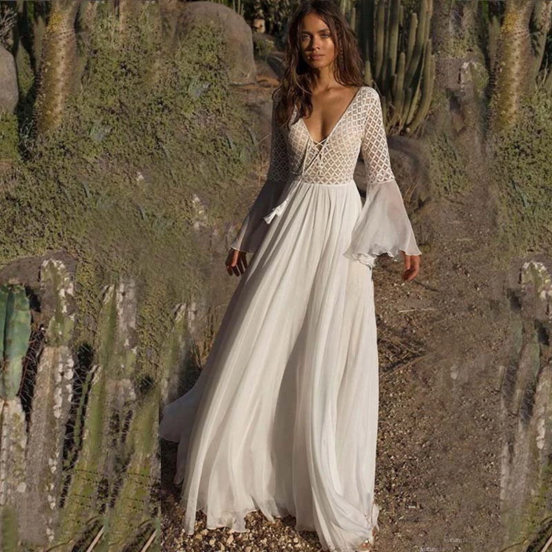 White Lace Beach Dresses