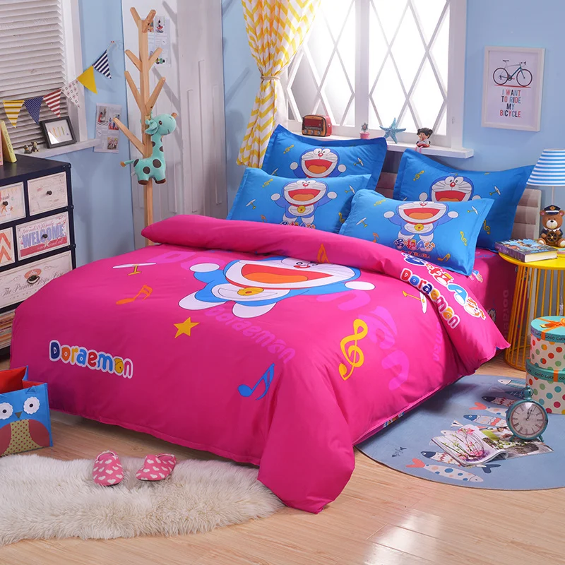 UNIKEA Cartoon Bedding Set for Child Girls Printed Duvet Cover Flat ...