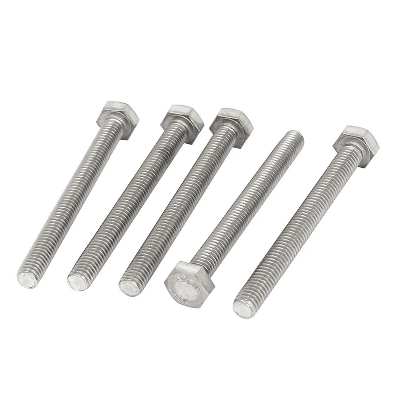 M6 X 60mm A2 Stainless Steel Fully Threaded Hex Head Screw Bolt 5 Pcs m6-x-60mm-a2-stainless-steel-fully-threaded-hex-head-screw-bolt-5-pcs