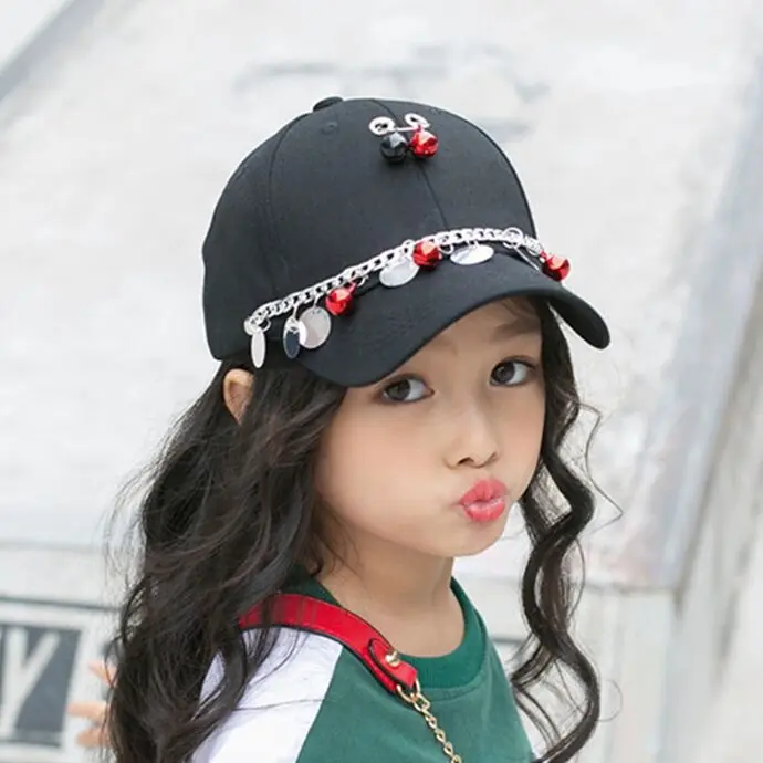 Child Baseball Cap With Bells Sequin Kids Snapback Hat Adjustable Baby ...