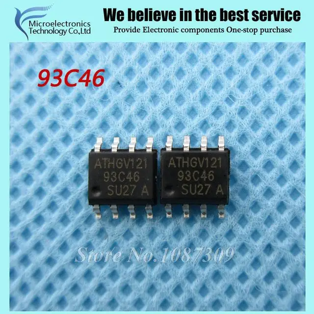 10pcs free shipping AT93C46 93C46 AT93C46 10SU 2.7 IC Three wire Serial ...