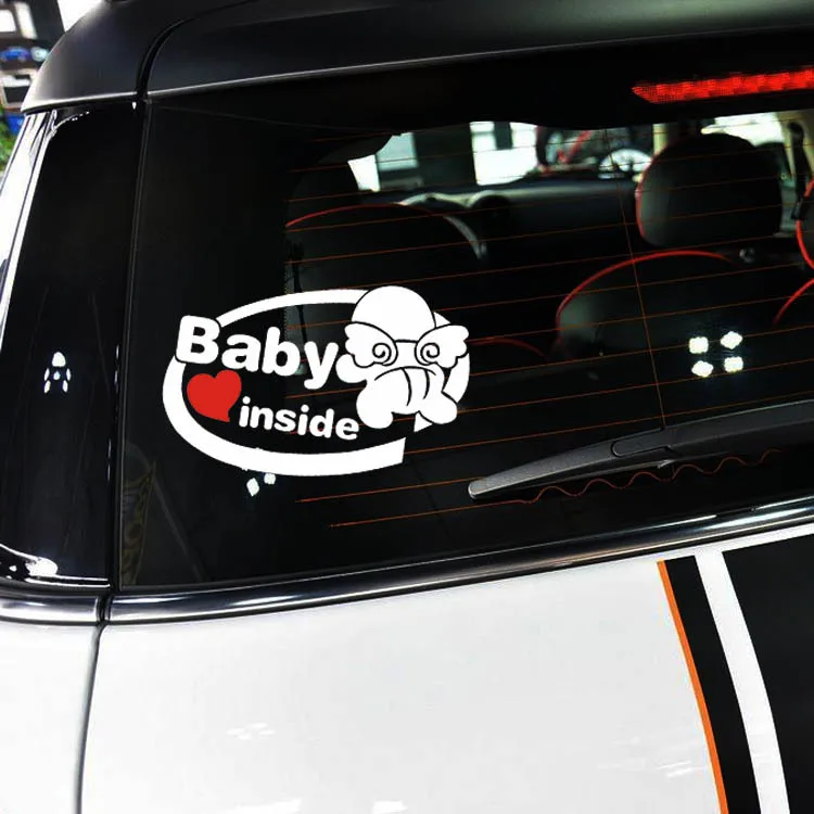 Baby Inside Baby in car Funny Sticker For Car Kid Infant Vinyl Decal ...
