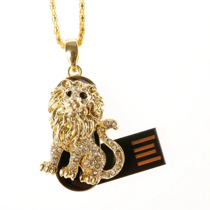 100% Real Capacity Lion Jewelry Usb Flash Drive Pen Drive Disk Memory ...