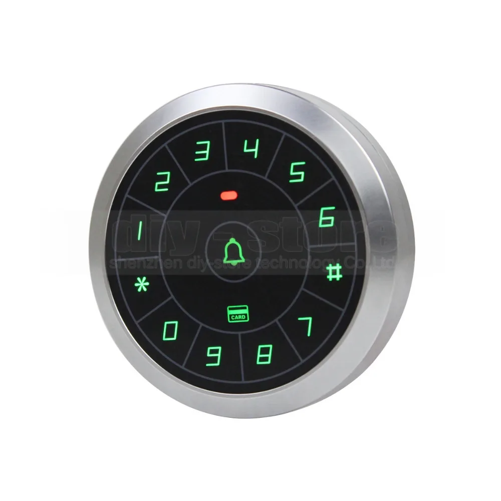 DIYSECUR Circular Touch Button 125KHz Rfid Card Reader Door Access ...