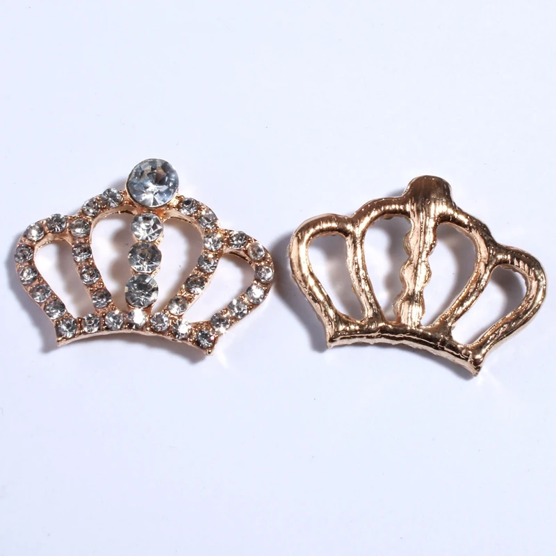 10pcs 24*32mm Vintage Fashion Crown Shape Rhinestone Buttons For ...