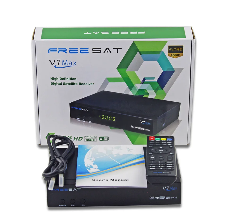 Freesat V7 Max DVB S2 receptor FUll HD FTA Satellite Receiver support ...
