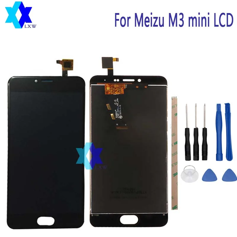 For Meizu M3 mini LCD Display+Touch Screen Panel Digital Replacement Parts Assembly Original 5 ...